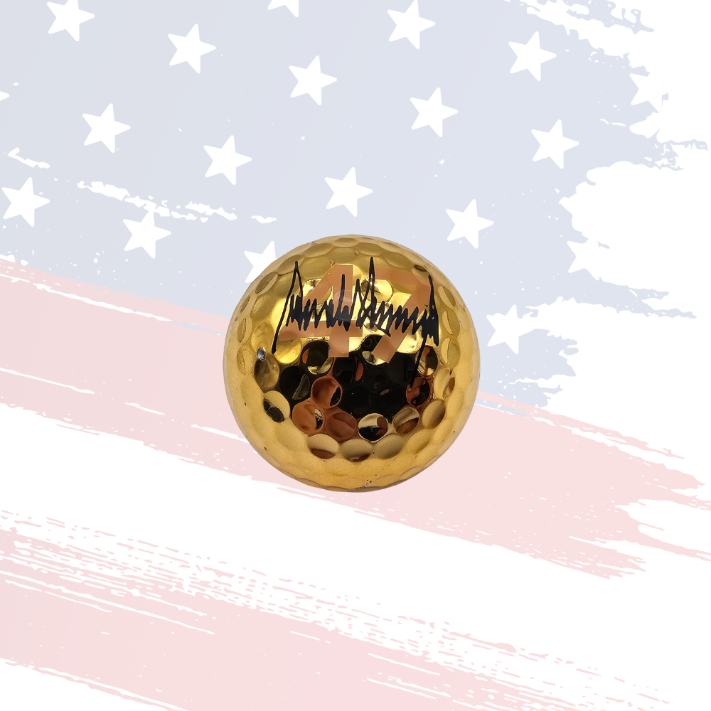 Exclusive Donald Trump Signed Gold Ball – White House Gifts, Washingto