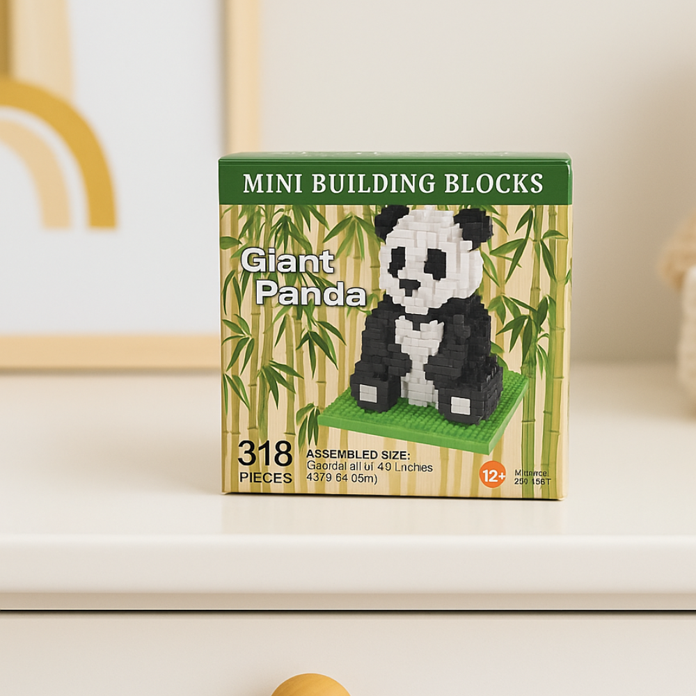 Mini Building Blocks Giant Panda – 318-Piece Construction Set for Ages 12+