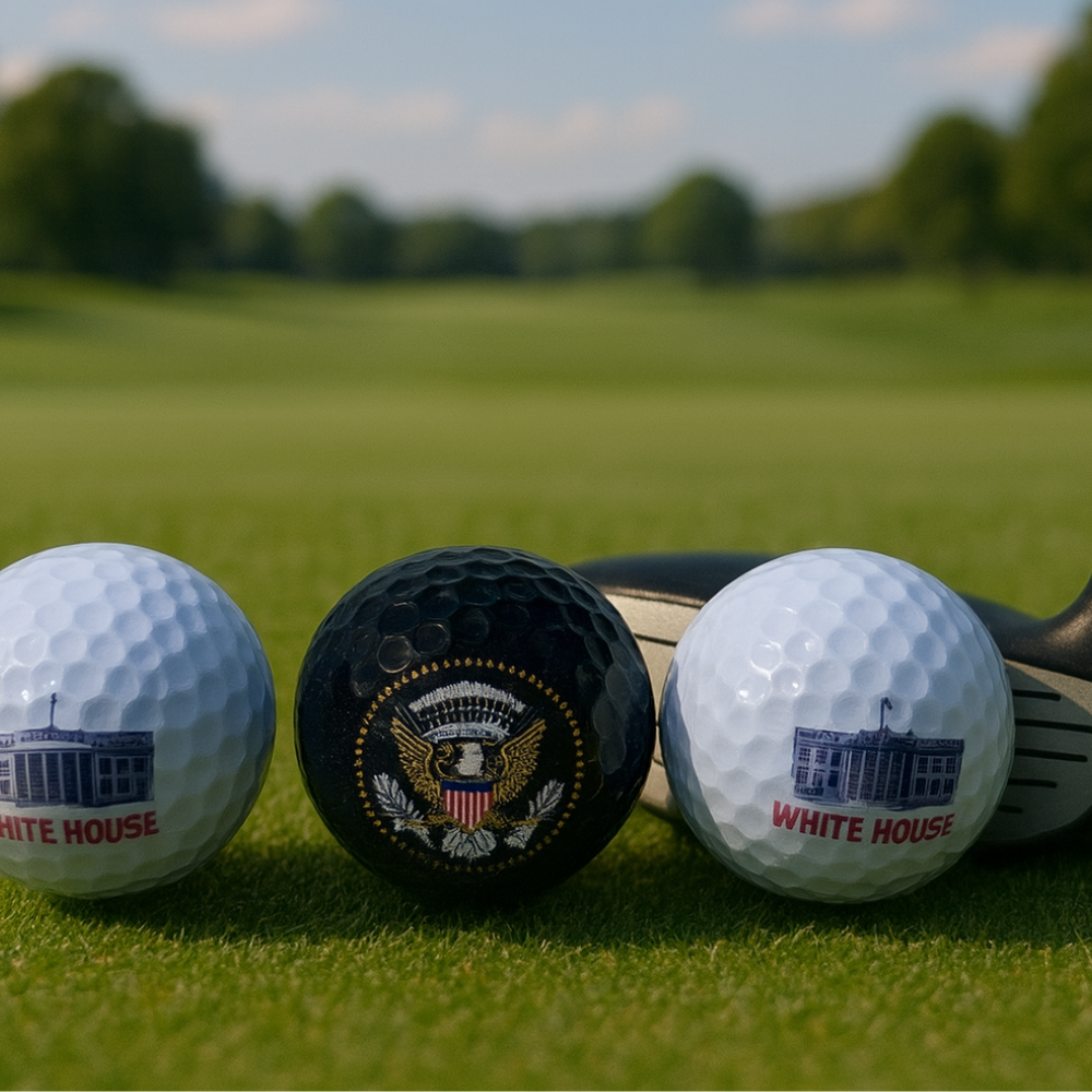 Presidential Seal Golf Ball Set – Navy & White House Balls, Washington ...
