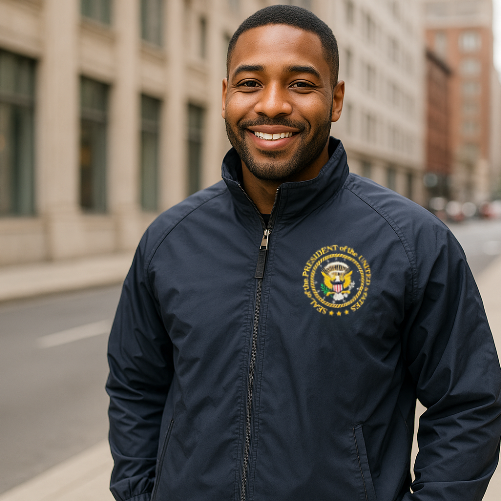 Presidential Seal Navy Jacket | Premium Embroidery
