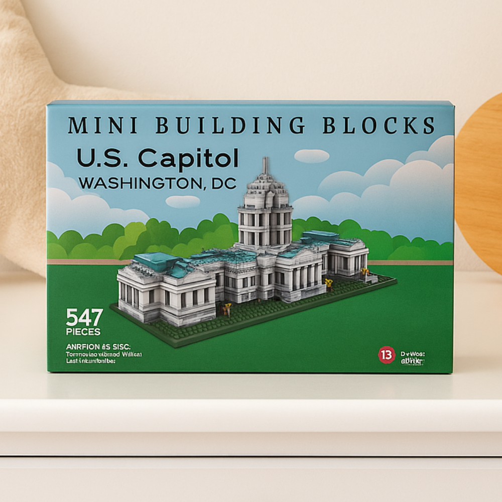 U.S. Capitol Mini Building Blocks – 547-Piece Washington, D.C. Model ...